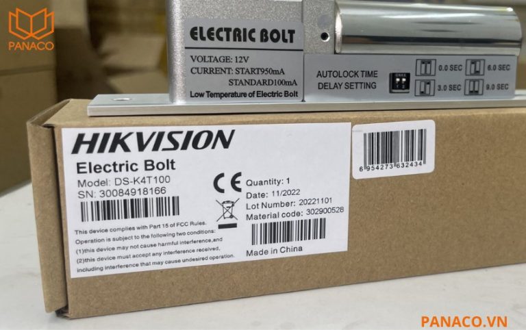 DS-K4T100 – Khóa Chốt Chống Cạy, Dành Cho Cửa Kính & Gỗ